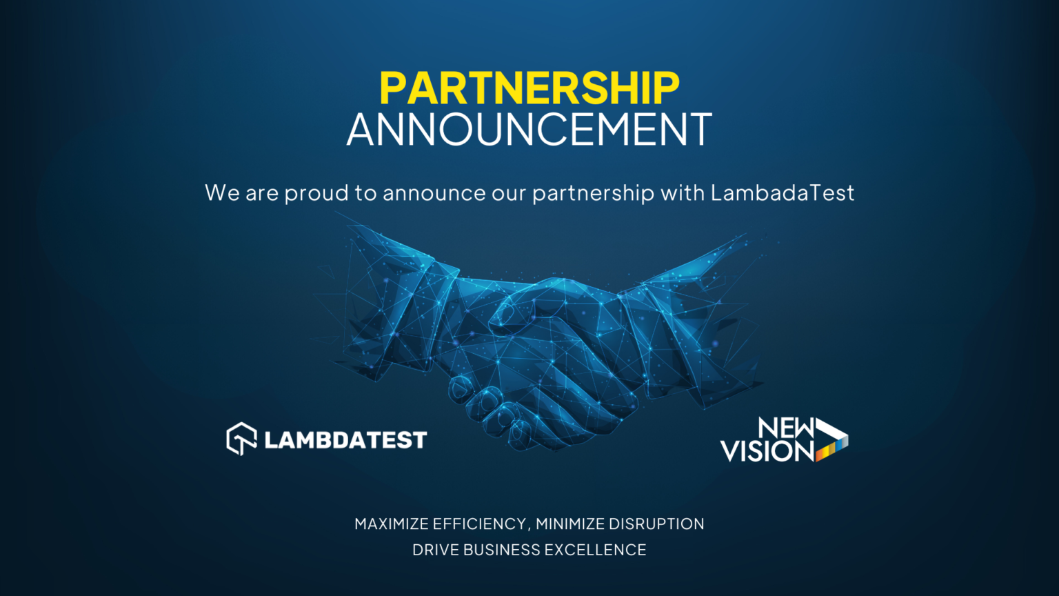 NewVision Software Establishes Strategic Partnership with LambdaTest ...